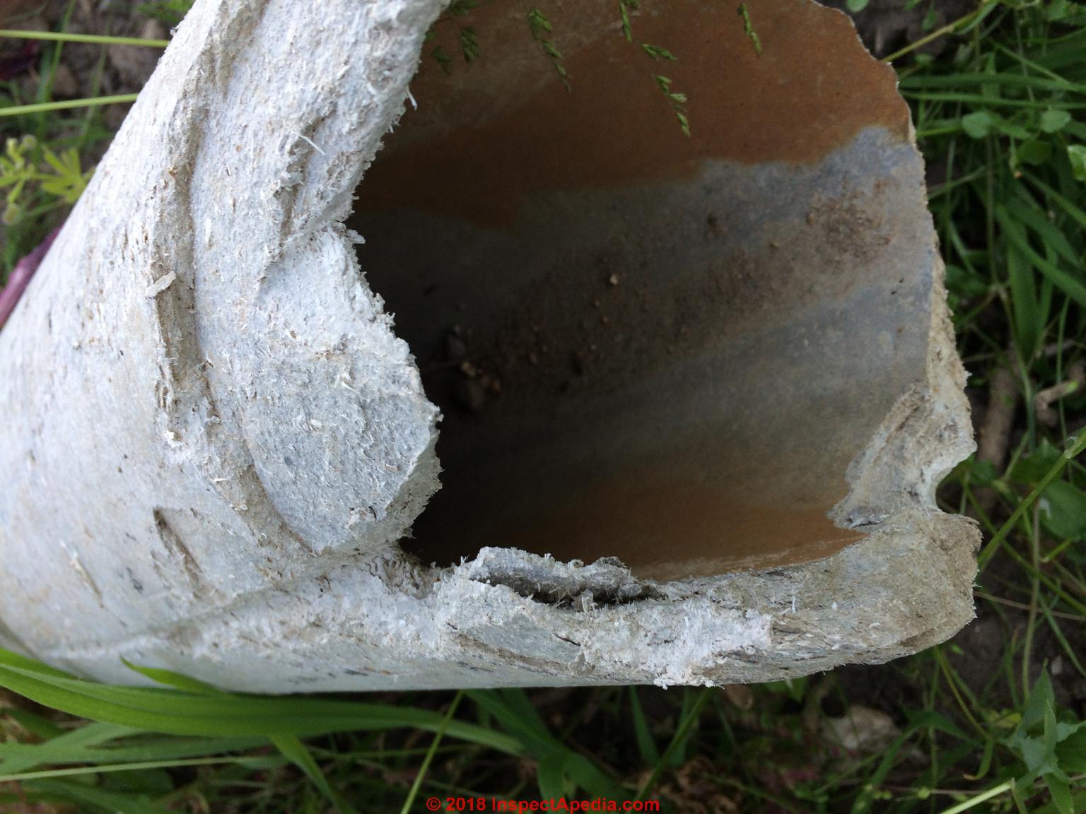 How To Recognize Asbestos Transite Pipe In Buildings Asbestos Water